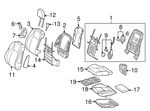 2013-2015 Mercedes-Benz Headrest 204-970-66-50-9D88 | Mercedes-Benz ...