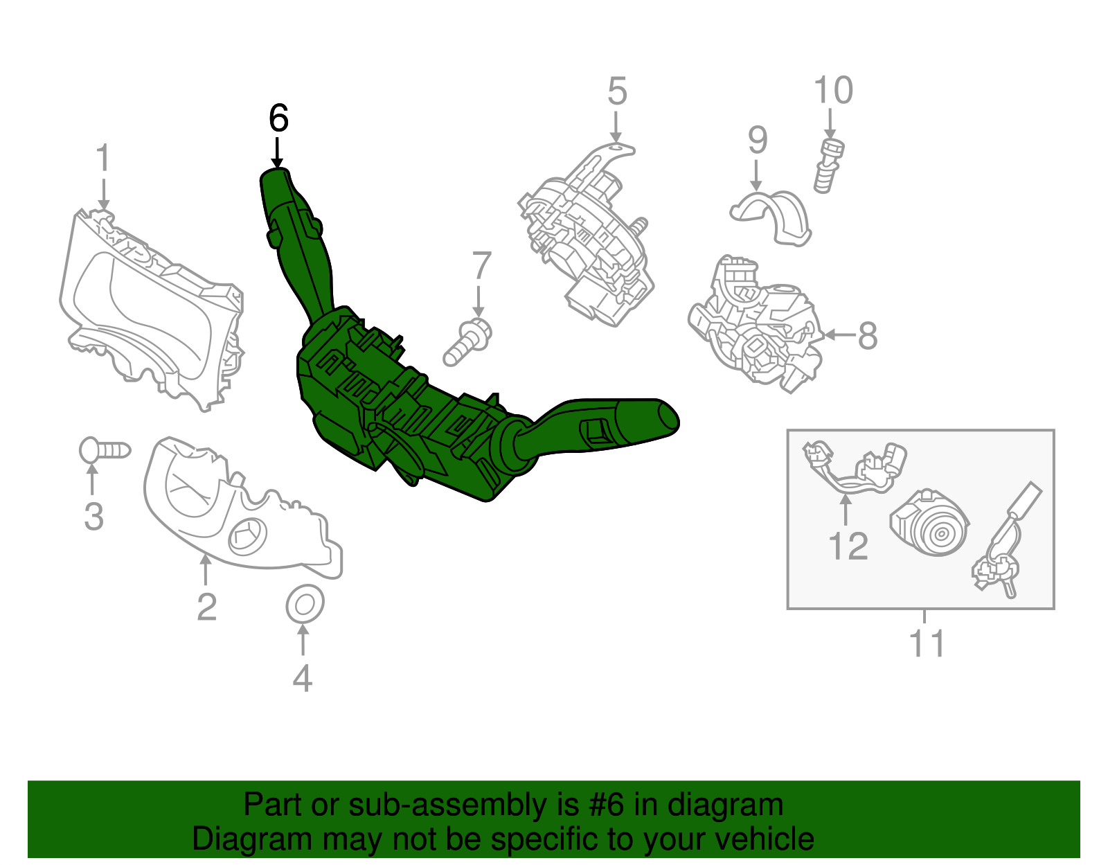 2019-2021 Hyundai Tucson Multi-Function Switch 93400-D3552 | OEM Parts ...