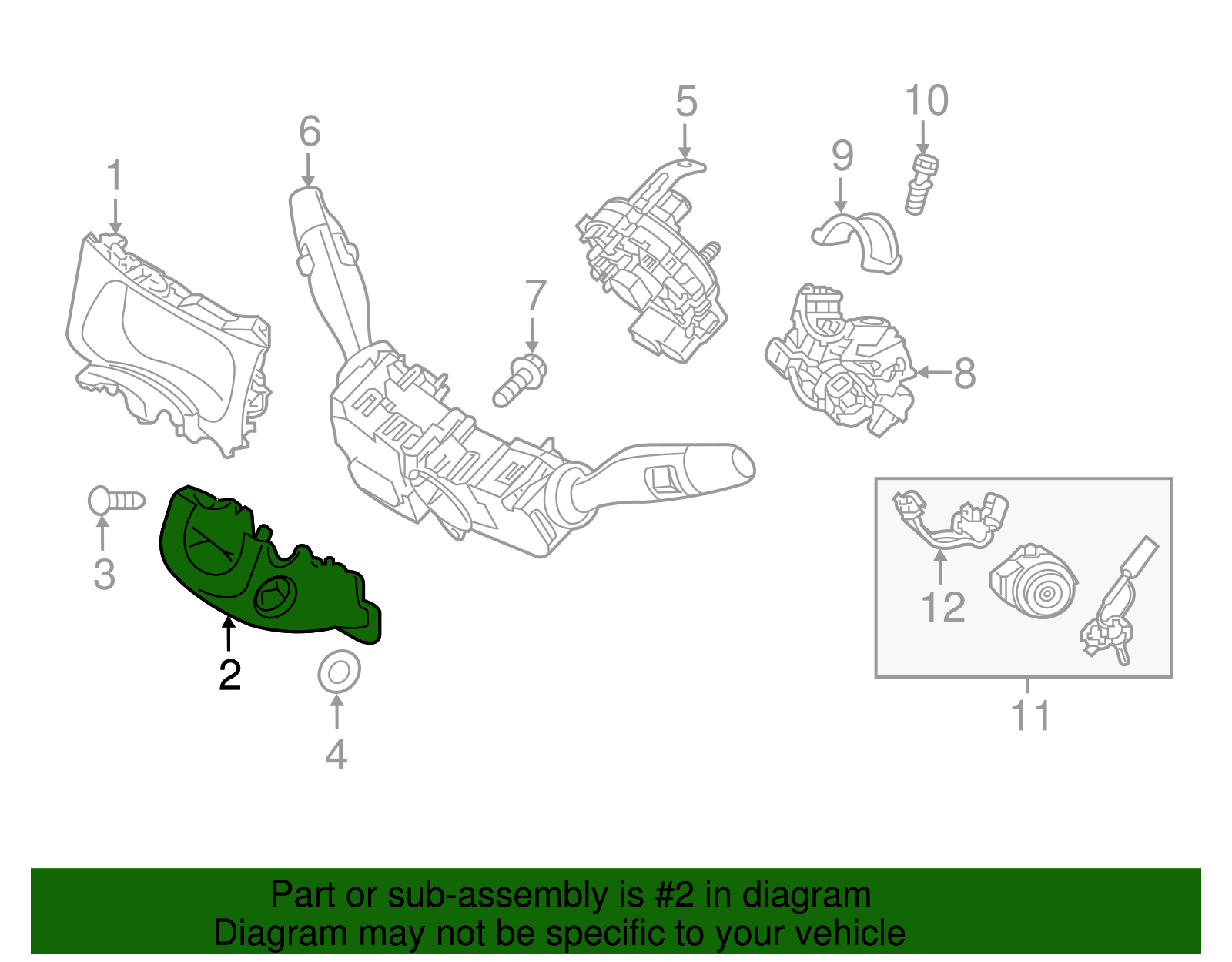 84852-D3000-TRY - Steering Column Cover 2016-2021 Hyundai Tucson ...