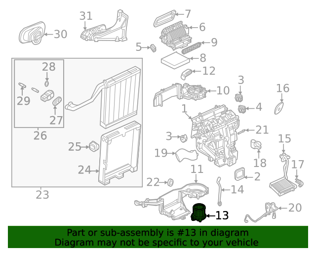 2020-2023 Cadillac Blower Motor 85106779 | Auto Parts Express