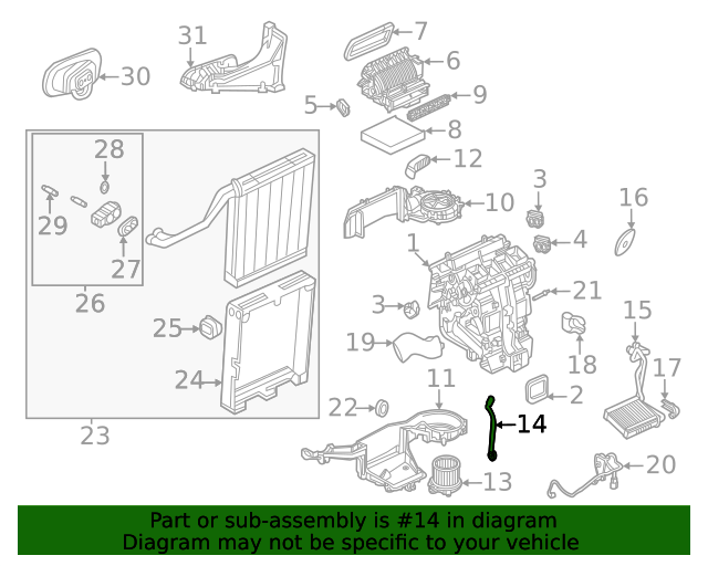 2020-2024 Cadillac Air Conditioning Evaporator Case Drain Tube 84299289 ...