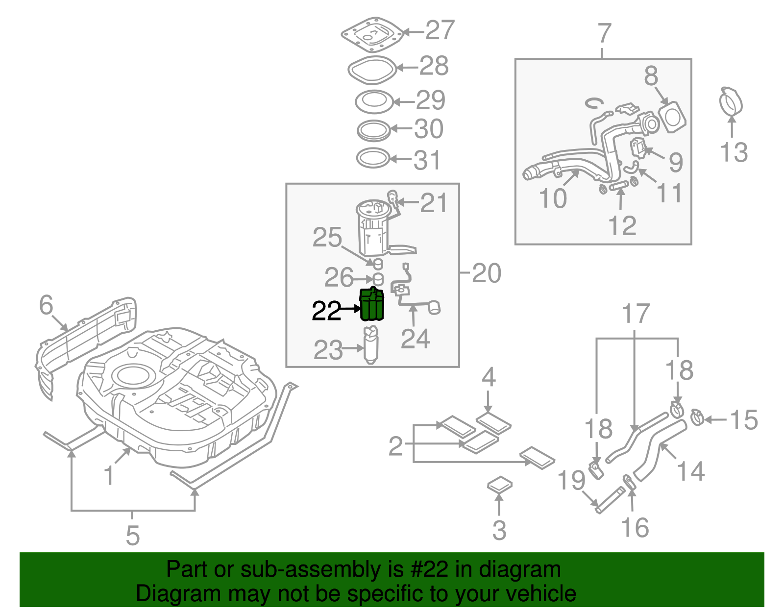 Hyundai - 31910-2H000 - Fuel Filter - 2007-2012 Hyundai Elantra | OEM ...