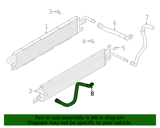 2020-2023 Ford Drive Motor Inverter Radiator Hose lx6z8286d ...