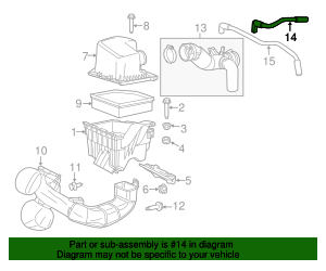2013-2016 Dodge Dart Hose 4893140AB | TascaParts.com
