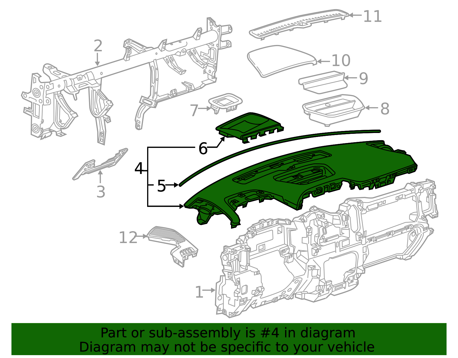2022-2025 GM Instrument Panel 86559817 GM | GMPartsDirect.com