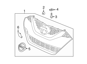 2018 Nissan Maxima Grille Assembly 62310-4RA0C | OEM Parts Online