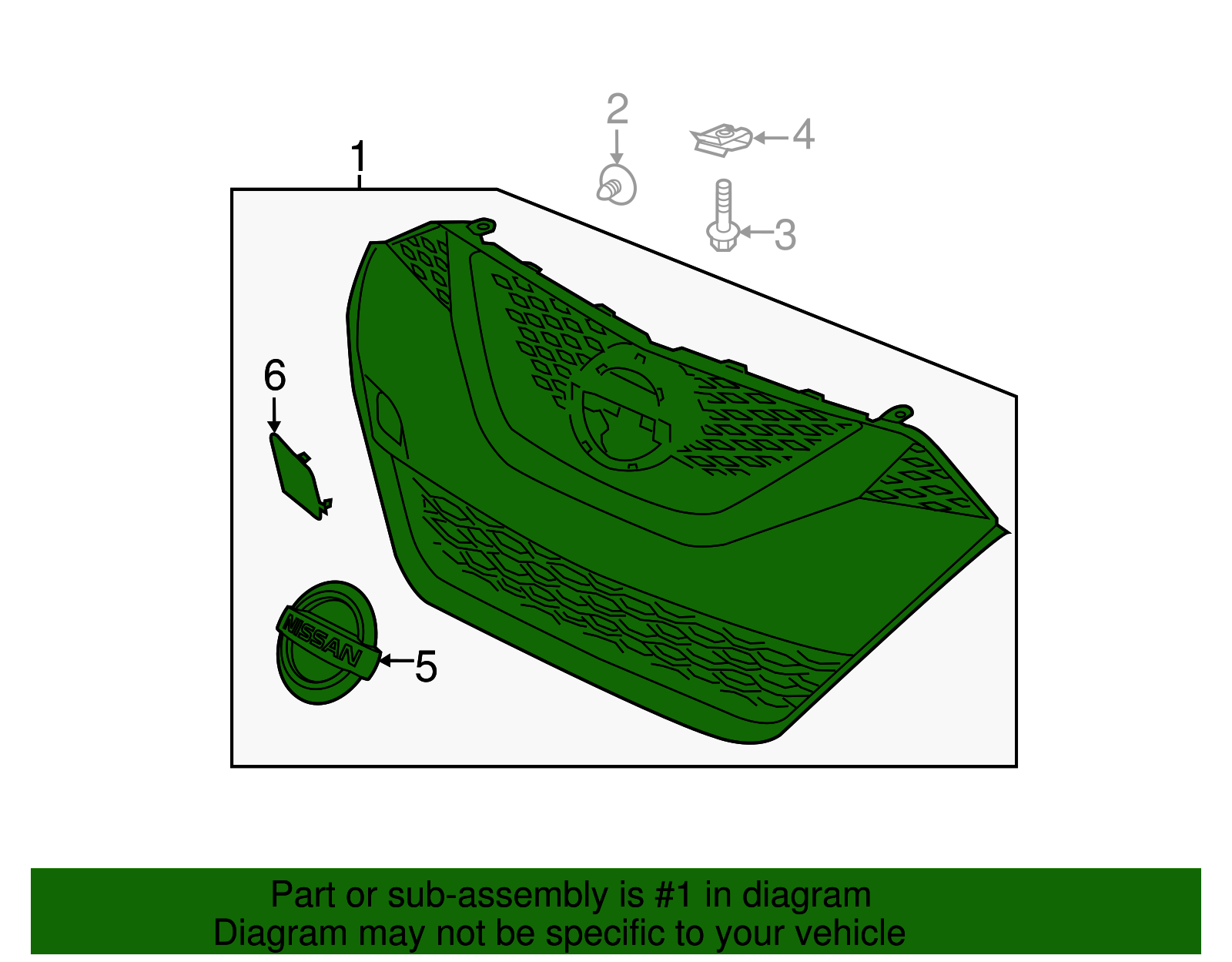 62310-4RA0A - Grille Assembly | Anicra Nissan Parts