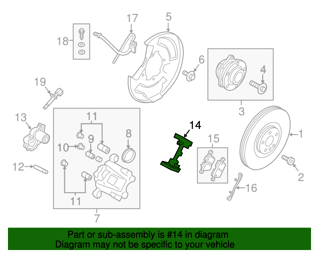 2017-2021 Volvo Caliper Support 36011369 | TascaParts.com
