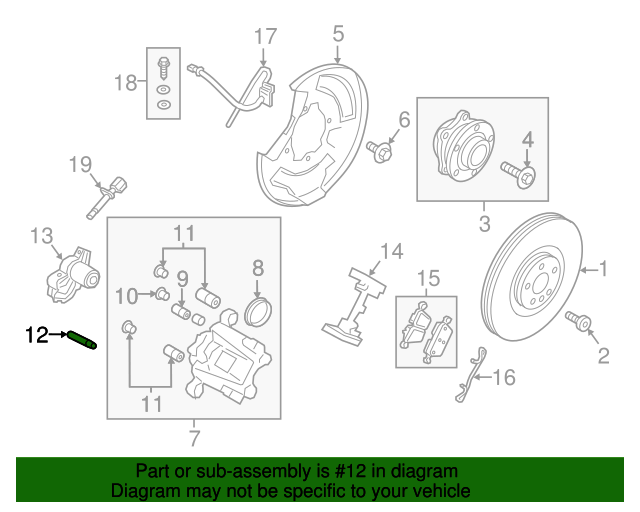 1994-2024 Volvo Disc Brake Caliper Pin 30648017 | TascaParts.com