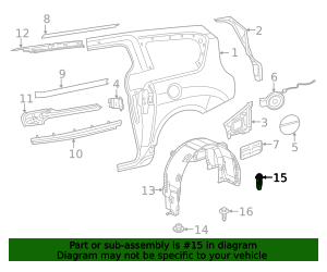 6510123AA - Cargo Lamp Nut - 2013-2020 Mopar | Mopar Parts Canada