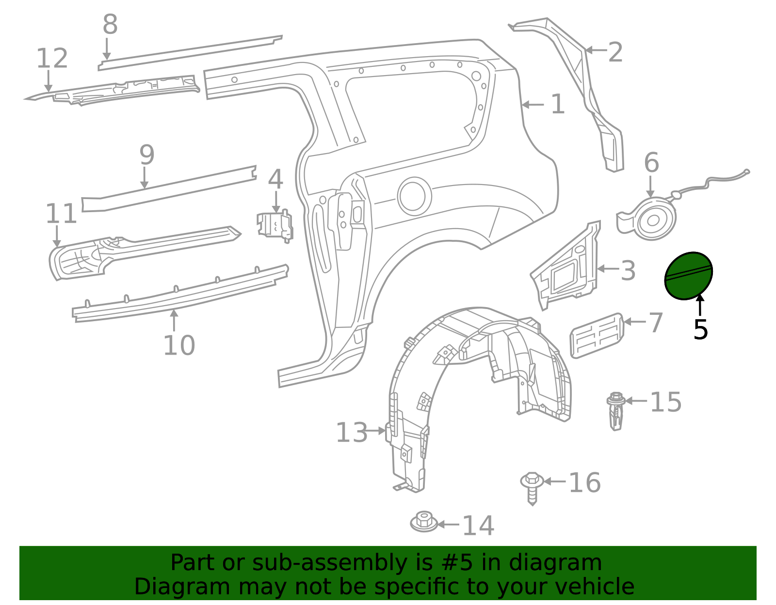 2017-2024 Chrysler Fuel Door 68228468AB | Mopar Parts Canada