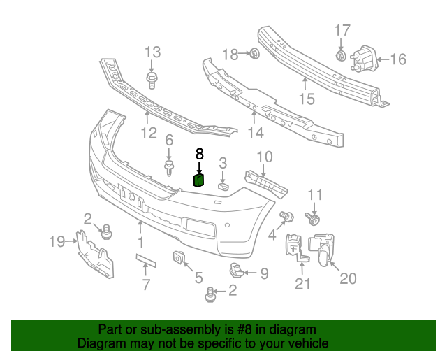 2008-2011 Toyota Land Cruiser Bumper Cover Insulator 52541-60050 ...