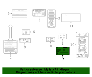 Genuine OEM Vin Label Part# LR138929 Fits 2020-2023 Land Rover: Up To ...