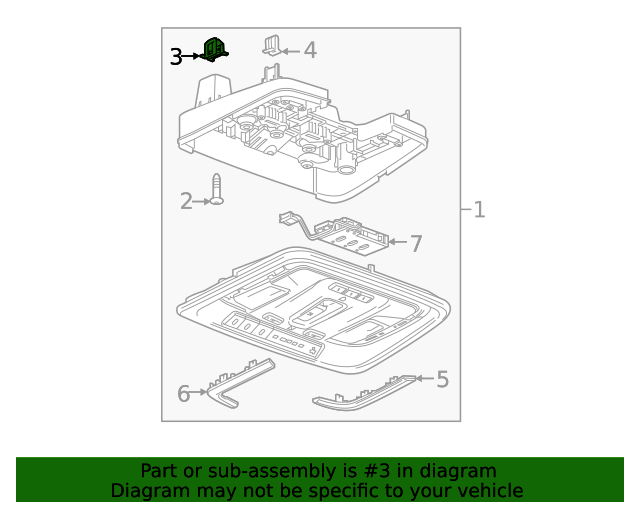 2020-2022 GMC Sierra 2500 HD Overhead Console Retainer Nut 11569964 ...
