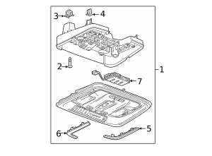 2020-2022 GMC Sierra 2500 HD Overhead Console Retainer Nut 11569964 ...