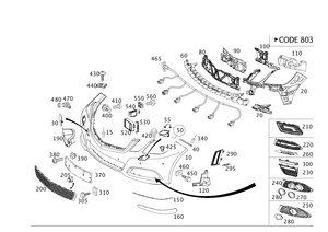 212-885-06-23 - Cover, Bumper Area 2006-2016 Mercedes-Benz | Mercedes ...