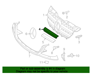 906-888-02-73 - Chrome Strip 2010-2013 Mercedes-Benz | Mercedes-Benz ...