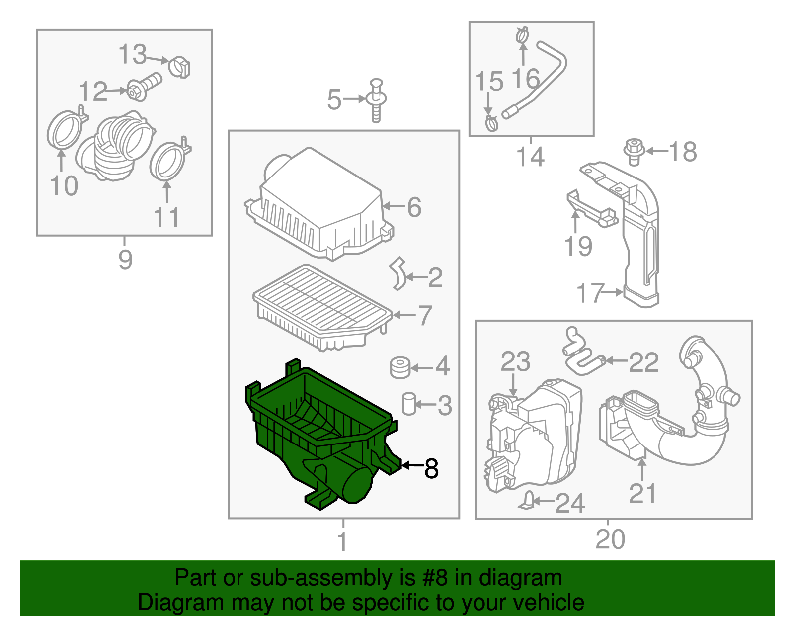 28112-1R100 - Lower Housing 2012-2017 Kia Rio | Kia.Parts Store