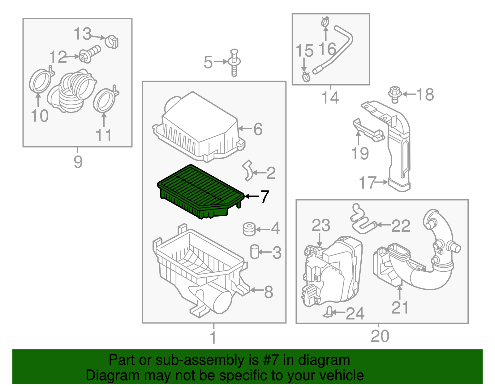 28113-1R100AS - Air Filter 2012-2017 Kia | Kia.Parts Store