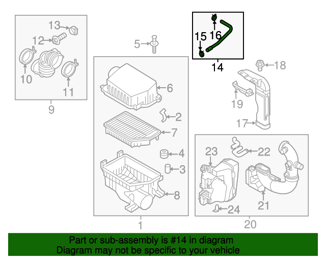 26710-2B601 - Breather Tube 2012-2019 Kia Rio | Kia.Parts Store