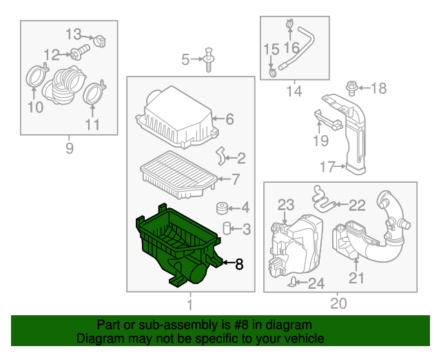 28112-1R100 - Lower Housing 2012-2017 Kia Rio | Kia.Parts Store