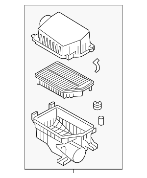 28110-1W170 - Air Cleaner Assembly - 2016-2017 Kia Rio | Kia Auto Parts