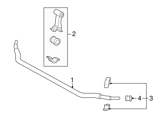 163-320-01-44 - Stabilizer Link Bushing 2001-2005 Mercedes-Benz ...