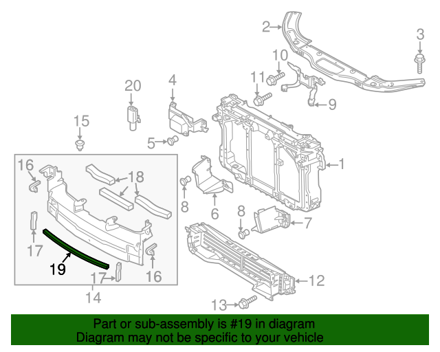 BANE-50-2G1 - Air Guide Front Seal - 2017-2018 Mazda 3 | MazdaSwag