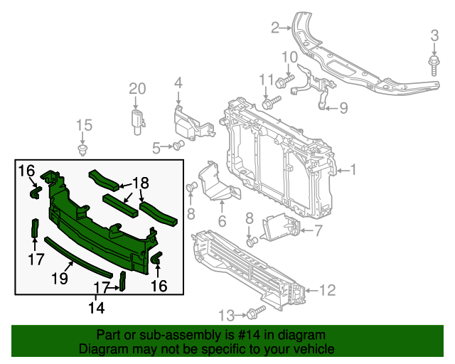 2017-2018 Mazda 3 OEM NEW 2017-2018 Mazda 3 Air Guide Radiator Support ...