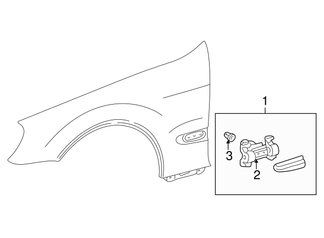 208-690-01-62-9999 - Fender Molding 1998-2006 Mercedes-Benz ...