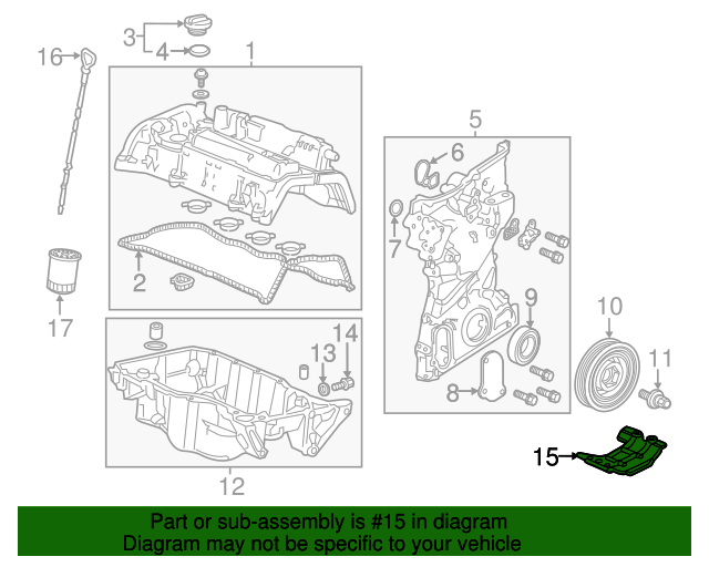 2013-2020 Honda Plate A, Baffle 11221-5A2-A00 | Cheaper Honda Parts