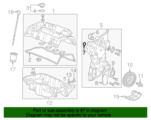 2013-2019 Honda O-Ring (12.6X2.4) 91305-5A2-A01 | Cheaper Honda Parts