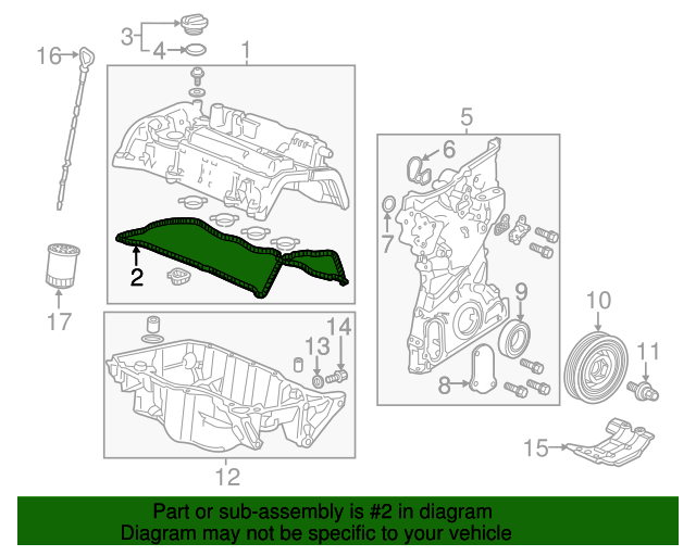 12341-5A2-A01 - Gasket Head Cover (A) - 2013-2019 Honda | Honda Car ...