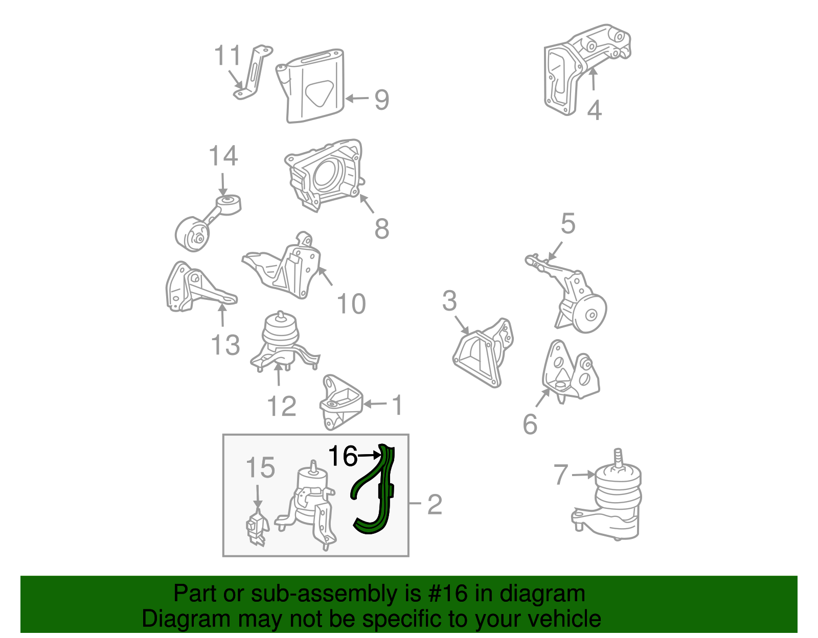 2004-2008 Lexus Vacuum Hose 17308-20210 | OEM Parts Online