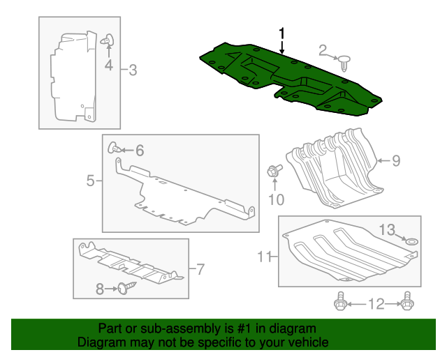 2011-2014 GMC Upper Radiator Air Baffle 22737379 GM | GMPartsDirect.com