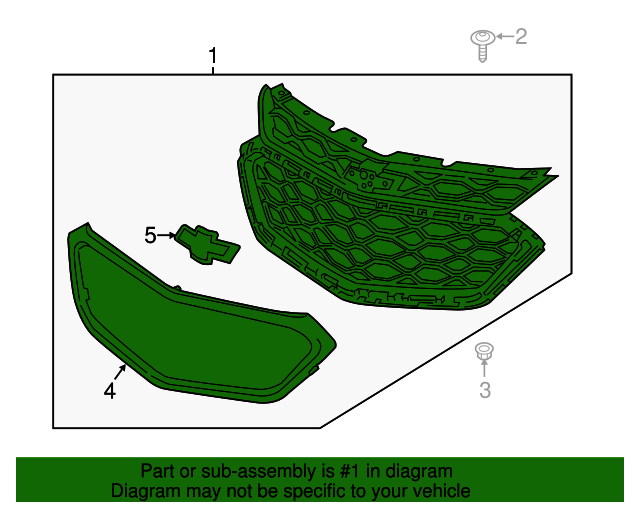 2018-2021 Chevrolet Equinox Black Front Grille 84408138 GM ...