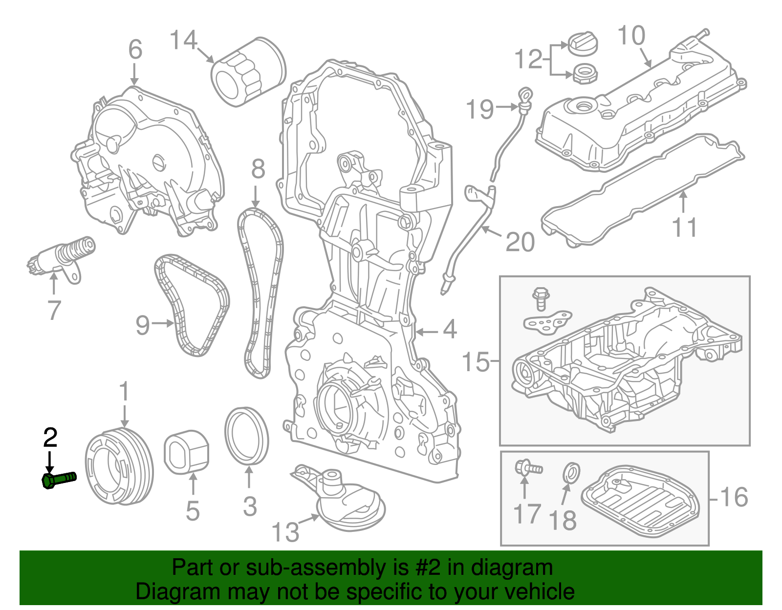 2014-2017 Infiniti QX60 Crankshaft Pulley Bolt 12309-EN20A | INFINITI ...