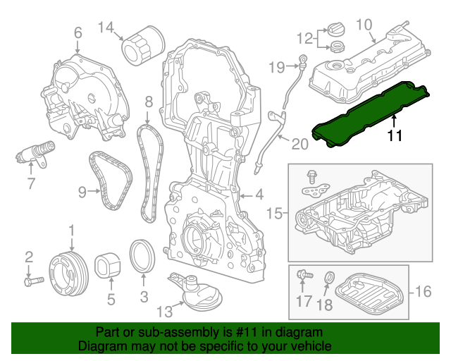 13270-3TS0A - Valve Cover Gasket 2014-2017 Infiniti QX60 | Infiniti ...