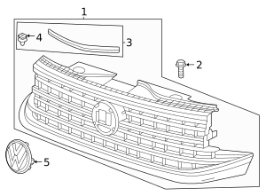 3CM-853-651-N-LDB - Grille Assembly - 2020-2021 Volkswagen | VW Direct ...