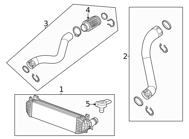 2020-2023 Cadillac Charge Air Cooler Outlet Air Tube 84009657 ...