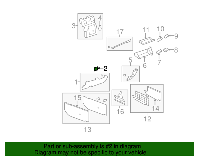 2007-2014 GM Ebony Instrument Panel Compartment Access Hole Cover ...