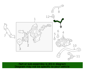 2020-2024 BMW Hose heater return 17-12-9-884-826 | AutoNation Parts