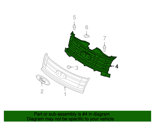 Genuine OEM Ford Part - Reinforcement 7T4Z-8A284-A | Genuine OEM Ford ...