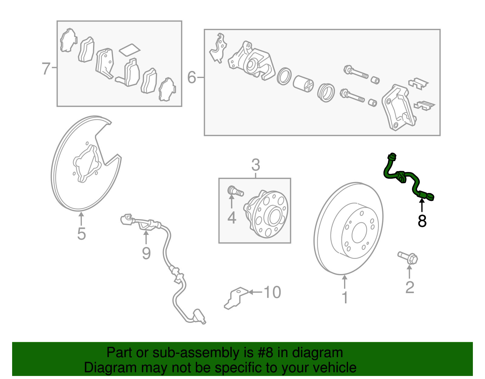 01466-T2A-P00 - Flex Hose 2014-2017 Honda Accord | Honda Parts Online