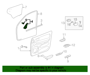 67491-0C010 - Door Trim Molding 2001-2007 Toyota | AutoNationParts.com