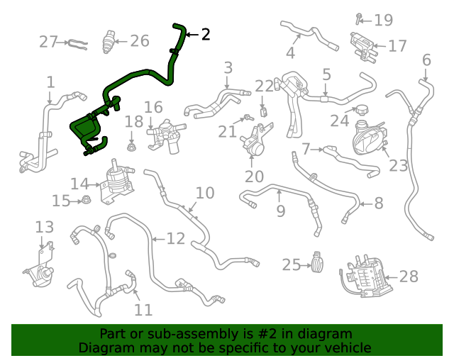 LJ9Z-8A557-A - Coolant Hose 2021-2024 Ford Mustang Mach-E | AutoNation ...