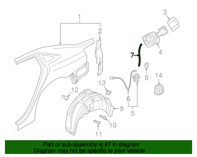 2019-2020 Audi Drain Hose 8V4-809-937-A | Genuine Audi Parts