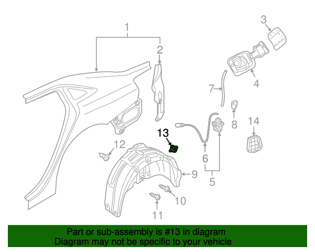 2015-2020 Audi Splash Shield Fastener N-014-032-5 | Audi USA Parts