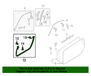 80830-1EA0A - Door Weather-Strip 2009-2020 Nissan 370Z | Nissan Parts ...