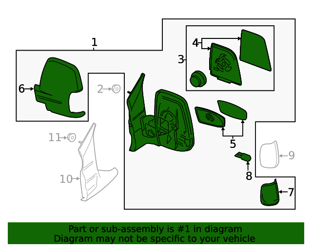 LK4Z-17682-CA - Mirror Assembly 2015-2023 Ford | AutoNationParts.com